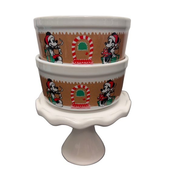 Disney | Kitchen | Disney Mickey Mouse Gingerbread Christmas Ramekins ...